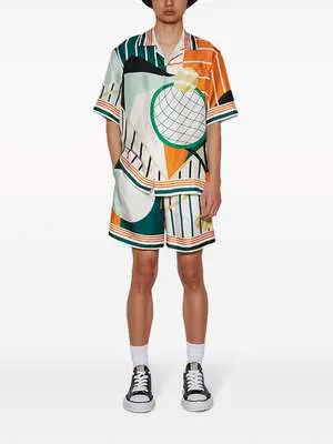 Casablanca Court Abstrait Track Shorts - Green
