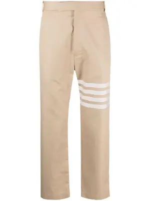 Thom Browne 4-bar Cotton Straight-leg Trousers