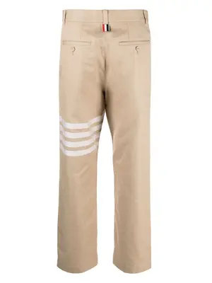 Thom Browne 4-bar Cotton Straight-leg Trousers