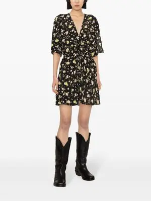 Zadig&Voltaire Rozom Floral-print Mini Dress - Black