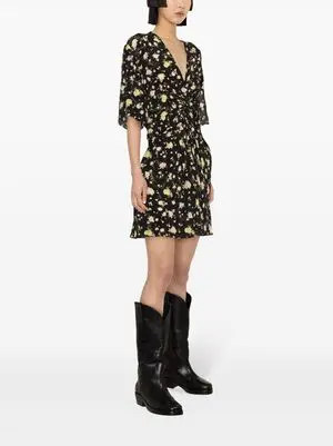Zadig&Voltaire Rozom Floral-print Mini Dress - Black