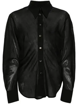 Lvir Semi-sheer Wool Blend Shirt