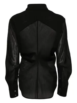 Lvir Semi-sheer Wool Blend Shirt