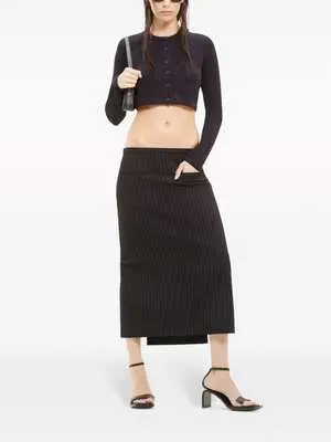 COURREGES Cropped Fine-knit Cardigan
