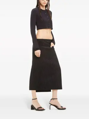 COURREGES Cropped Fine-knit Cardigan