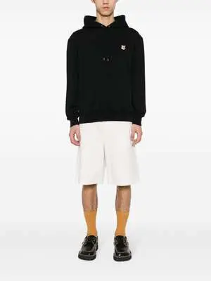 Maison Kitsuné Fox-motif Cotton Hoodie - Black