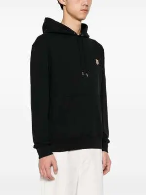 Maison Kitsuné Fox-motif Cotton Hoodie - Black