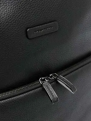 PIQUADRO Logo-patch Leather Backpack