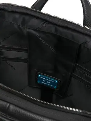 PIQUADRO Logo-patch Leather Backpack