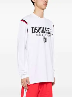 Dsquared2 Stripe-detail Long-sleeve T-shirt - White