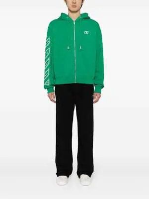 Off-White Diag-stripe Zip-up Hoodie