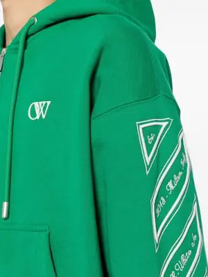 Off-White Diag-stripe Zip-up Hoodie