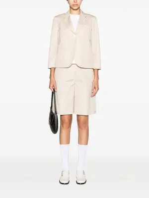 Thom Browne Rounded-collar Single-breasted Blazer - Neutrals