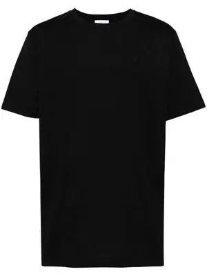 Off-White Logo-embroidered Cotton T-shirt - Black
