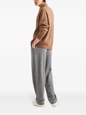 Prada Ribbed-knit Cashmere Cardigan - Brown