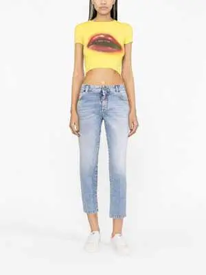 Dsquared2 Mid-rise Cropped Jeans