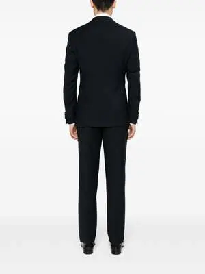 Giorgio Armani Contrast Wool Single-breasted Suit - Blue