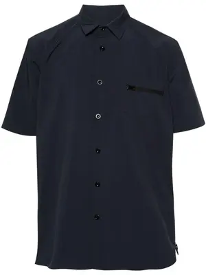Sacai Zip-pocket Taffeta Shirt - Blue