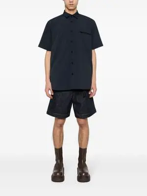 Sacai Zip-pocket Taffeta Shirt - Blue
