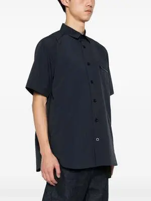 Sacai Zip-pocket Taffeta Shirt - Blue