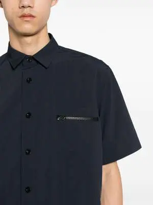 Sacai Zip-pocket Taffeta Shirt - Blue