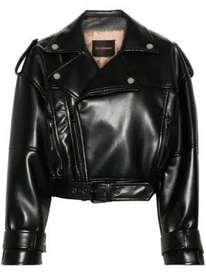 Andamane The Attico Nova Cropped Faux Leather Jacket
