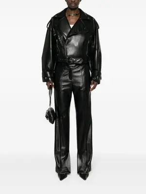 Andamane The Attico Nova Cropped Faux Leather Jacket