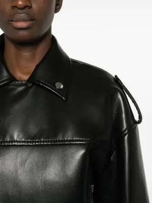 Andamane The Attico Nova Cropped Faux Leather Jacket