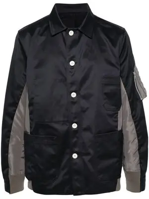 Sacai Spread-collar Panelled Shirt Jacket
