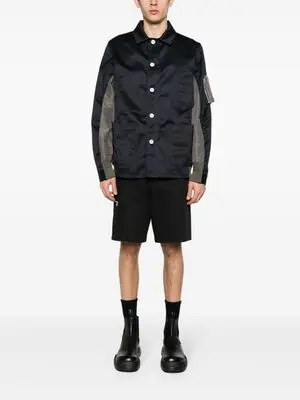 Sacai Spread-collar Panelled Shirt Jacket
