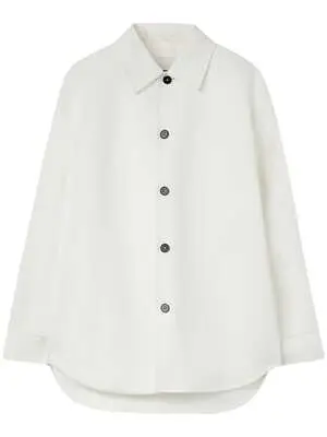JIL SANDER Long-sleeve Shirt Jacket - White