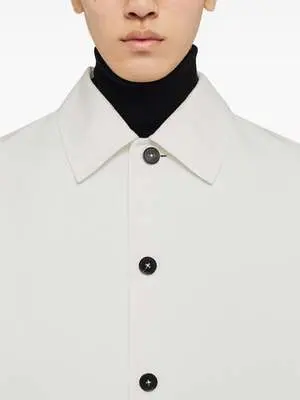 JIL SANDER Long-sleeve Shirt Jacket - White