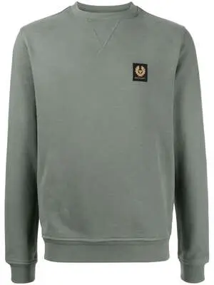 Belstaff Logo-patch Cotton Sweatshirt - Green
