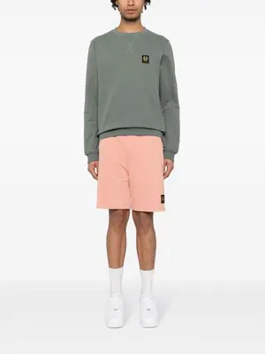 Belstaff Logo-patch Cotton Sweatshirt - Green