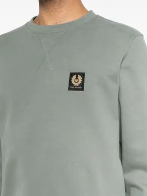 Belstaff Logo-patch Cotton Sweatshirt - Green