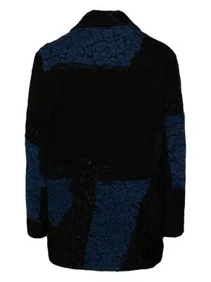 By Walid Patchwork Single-breasted Coat