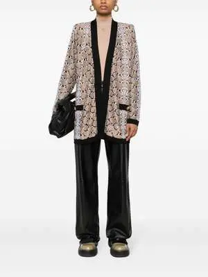 Balmain Python-pattern Cardigan