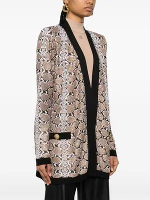 Balmain Python-pattern Cardigan