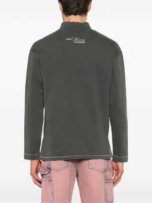 ERL Logo-print Turtleneck T-shirt - Grey