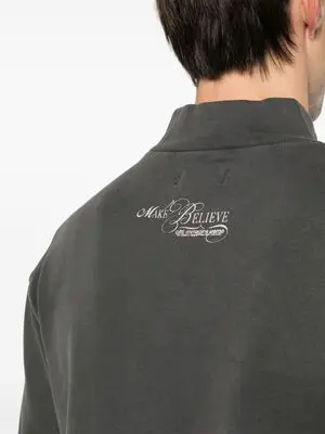 ERL Logo-print Turtleneck T-shirt - Grey