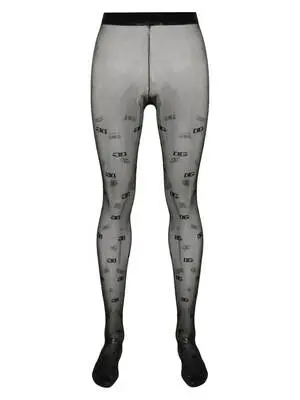 Dolce & Gabbana Dna Monogram Tights - Black