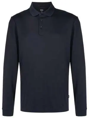 BOSS Long-sleeved Polo Shirt - Blue