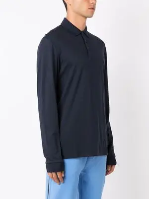 BOSS Long-sleeved Polo Shirt - Blue