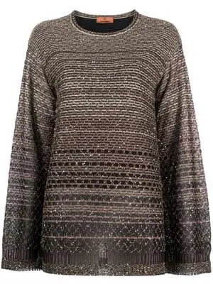 Missoni Sequin-embellished Striped Jumper