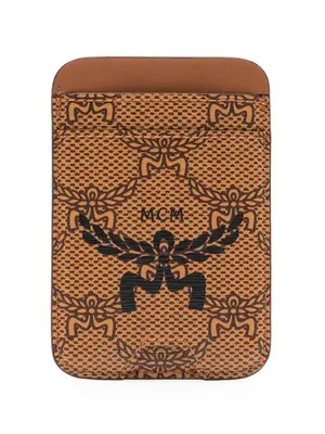 Mcm Himmel Monogram-print Cardholder - Brown