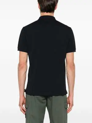 Stone Island Compass-appliqué Polo Shirt - Blue