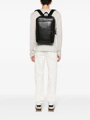 Emporio Armani Grained-leather Backpack