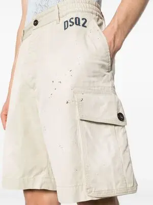Dsquared2 Paint Splatter-detail Cargo Shorts