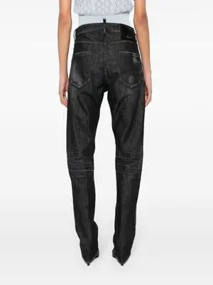 Dsquared2 642 Distressed Straight-leg Jeans - Grey