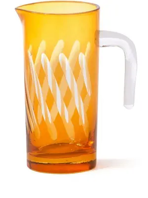POLSPOTTEN Tubular Glass Pitcher - Orange